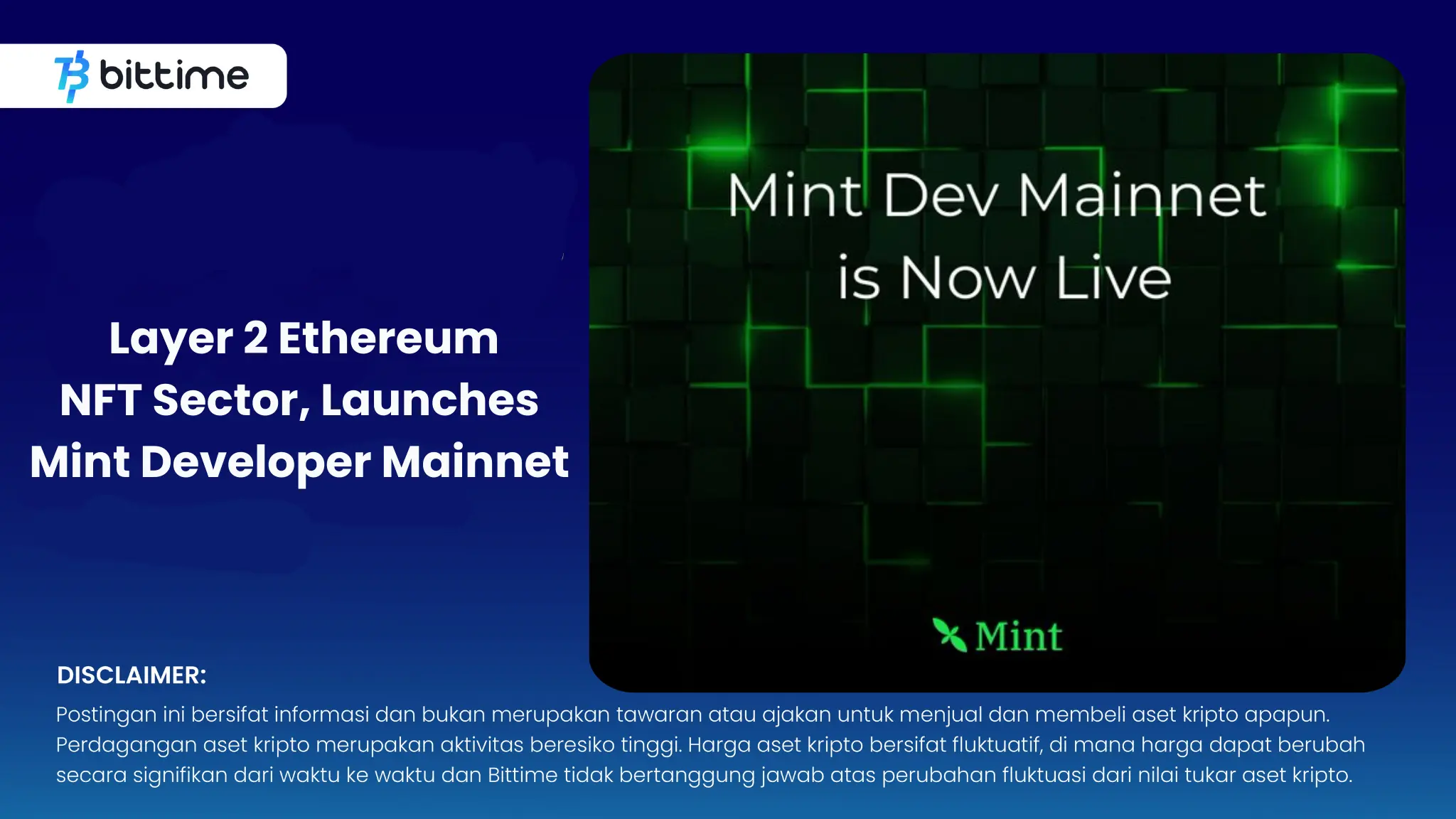 Layer 2 Ethereum NFT Sector, Launches Mint Developer Mainnet – Bittime
