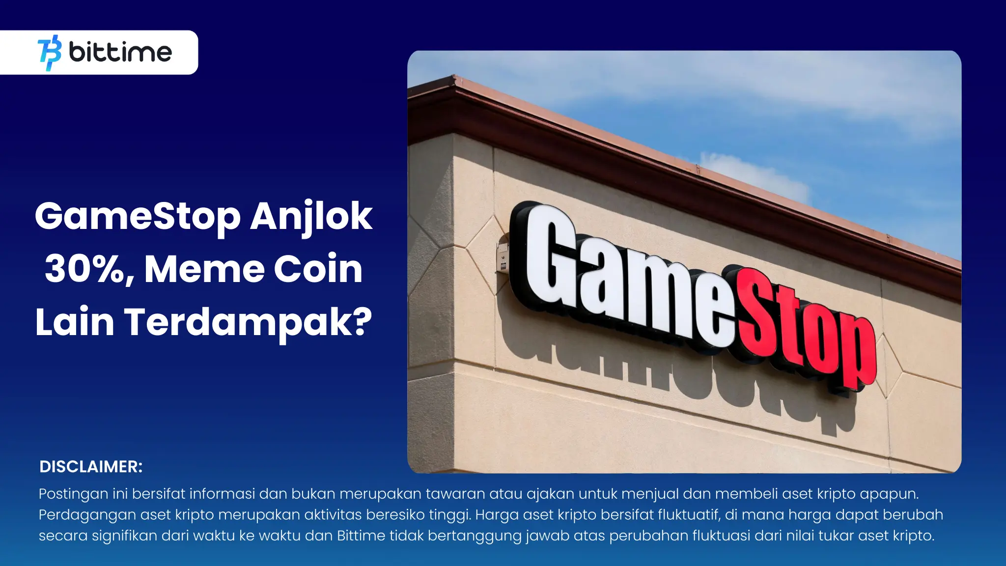 GameStop Falls 30%, Other Meme Coins Affected? – Bittime