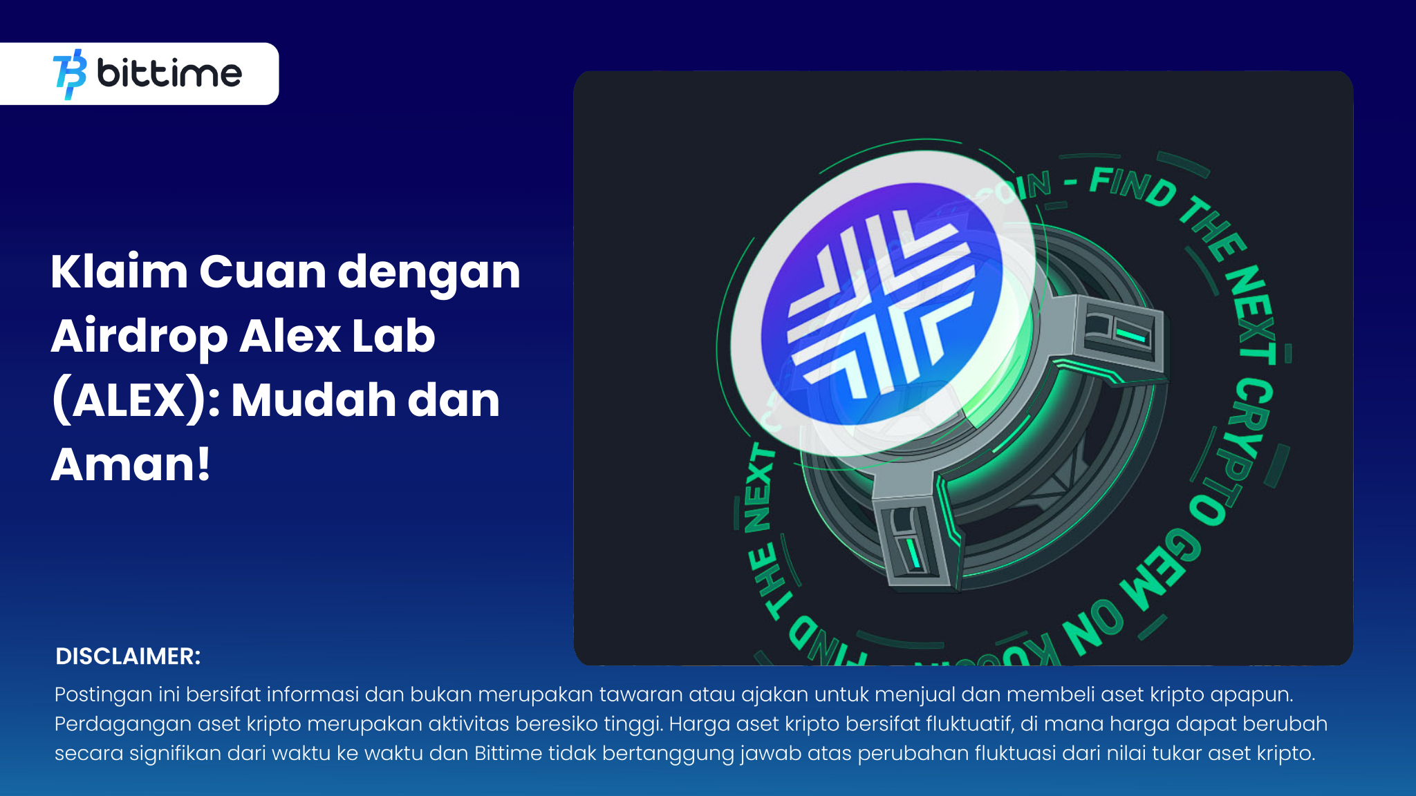 Claim Profit with Airdrop Alex Lab (ALEX): Easy and Safe! – Bittime