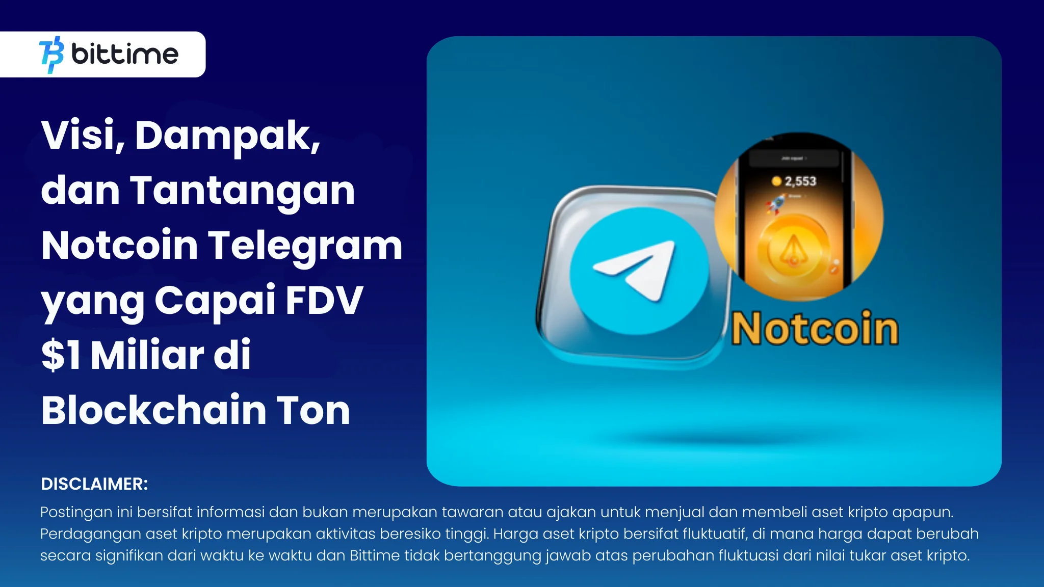 Telegram Notcoin Launch Reaches $1 Billion FDV on Blockchain Ton – Bittime