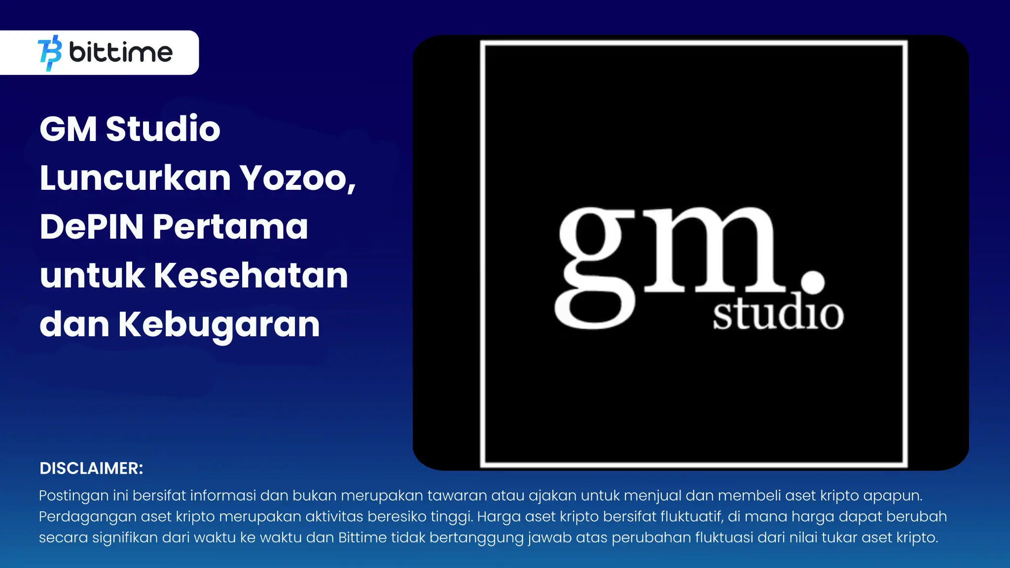 GM Studio Launches Yozoo, the First DePIN for Health and Fitness – Bittime