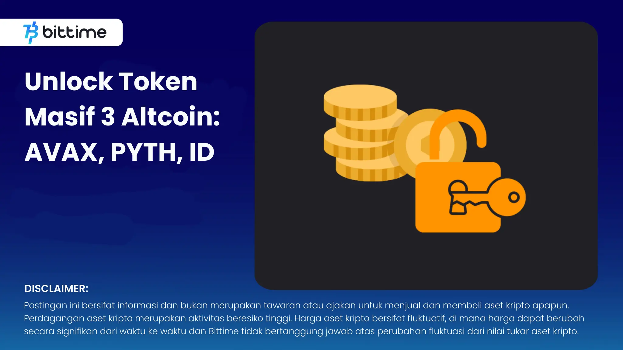 Massive Token Unlock 3 Altcoins: AVAX, PYTH, ID – Bittime