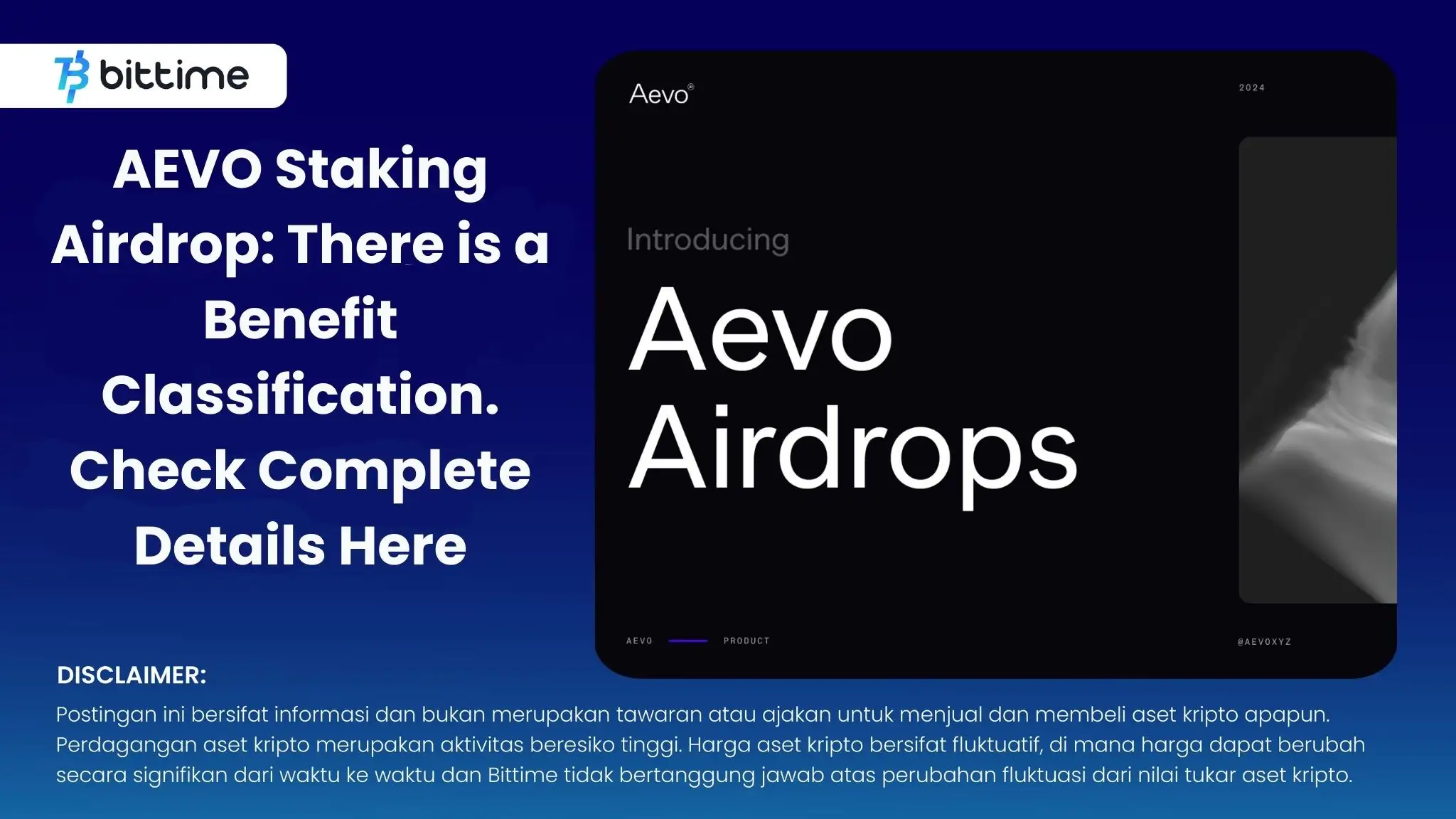 AEVO Staking Airdrop: There is a Benefit Classification. Check Complete Details Here – Bittime