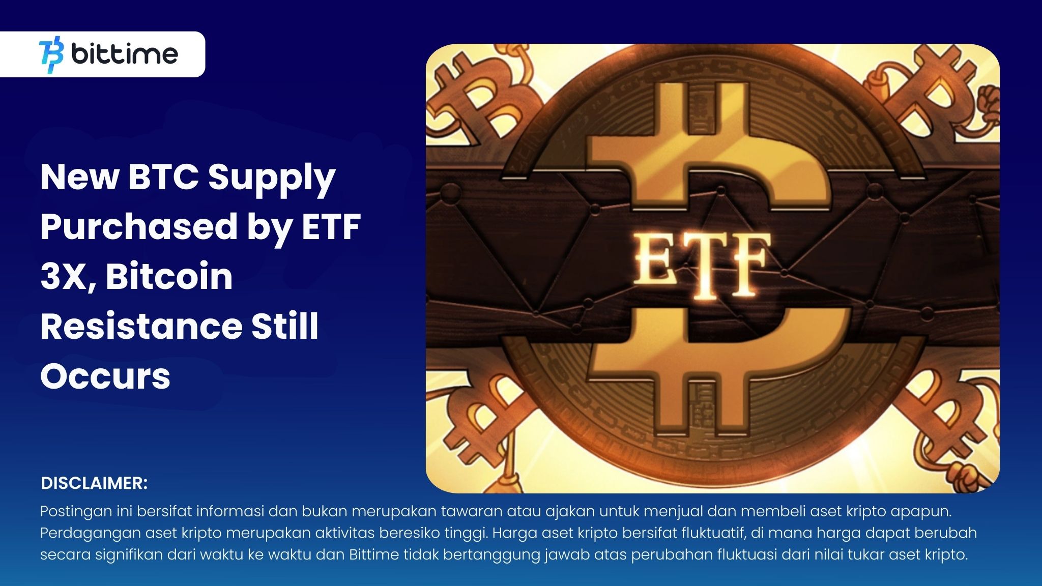 New BTC Supply Purchased by ETF 3X, Bitcoin Resistance Still Occurs ...