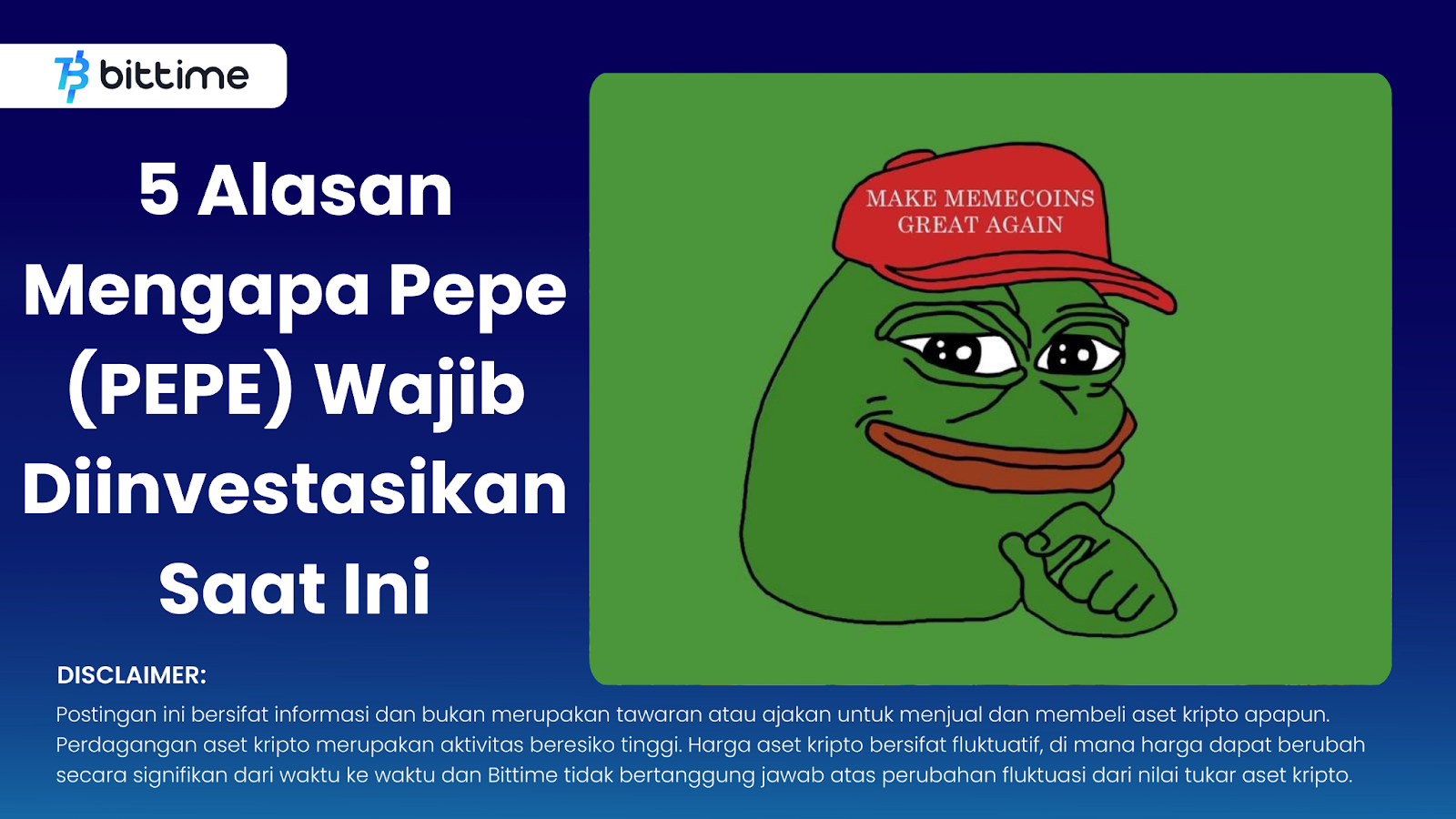 5 Reasons Why Pepe (PEPE) is a Must Invest Right Now – Bittime