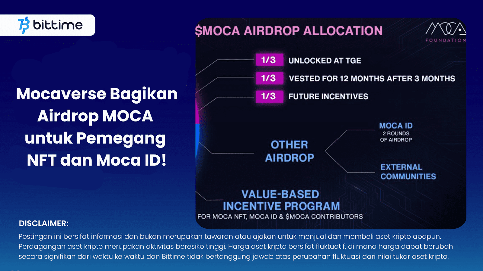 Mocaverse Bagikan Airdrop MOCA untuk Pemegang NFT dan Moca ID! – Bittime