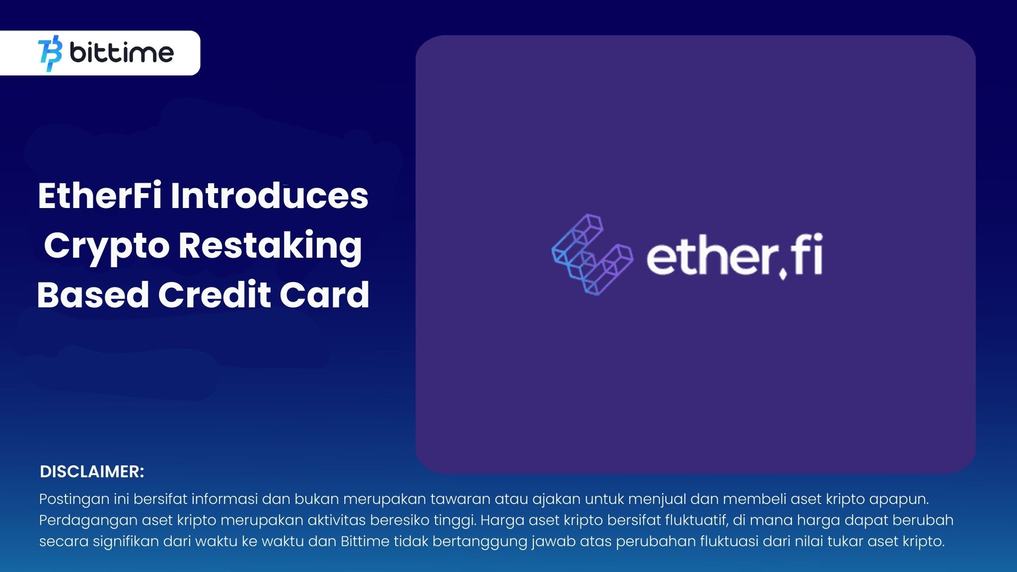 EtherFi Introduces Crypto Restaking Based Credit Card – Bittime