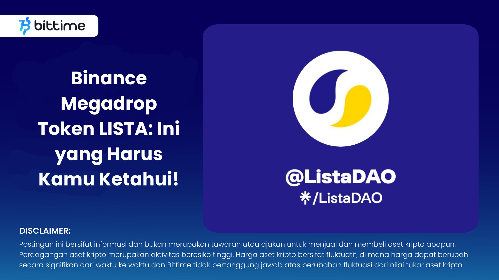 Binance Megadrop Token LISTA: Ini yang Harus Kamu Ketahui! – Bittime