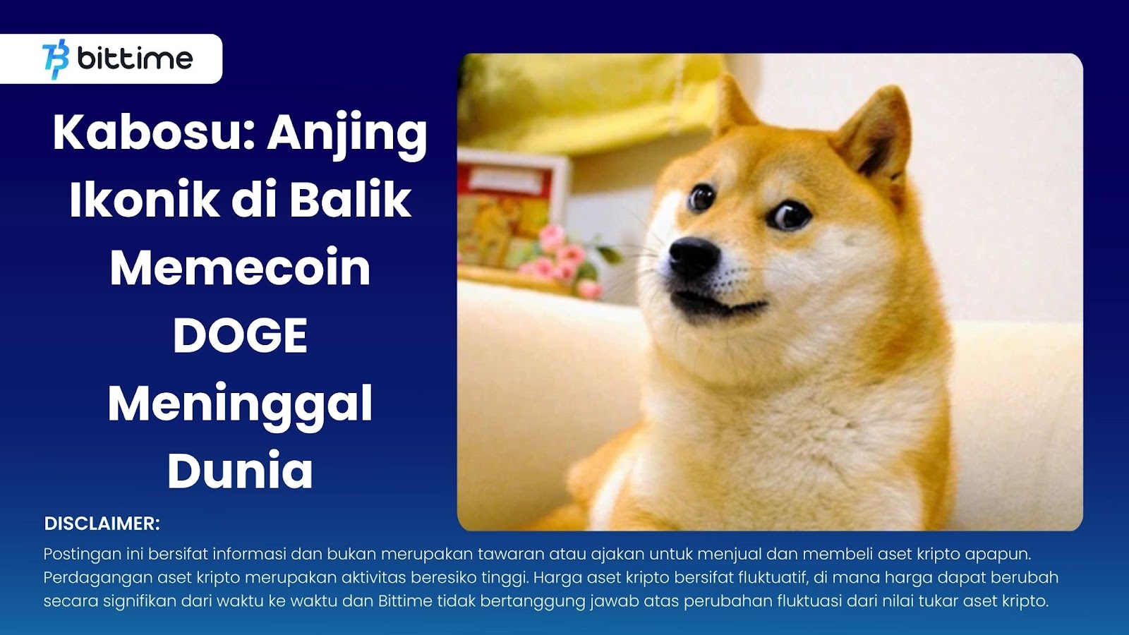 Kabosu: Iconic Dog Behind Memecoin DOGE Passes Away – Bittime