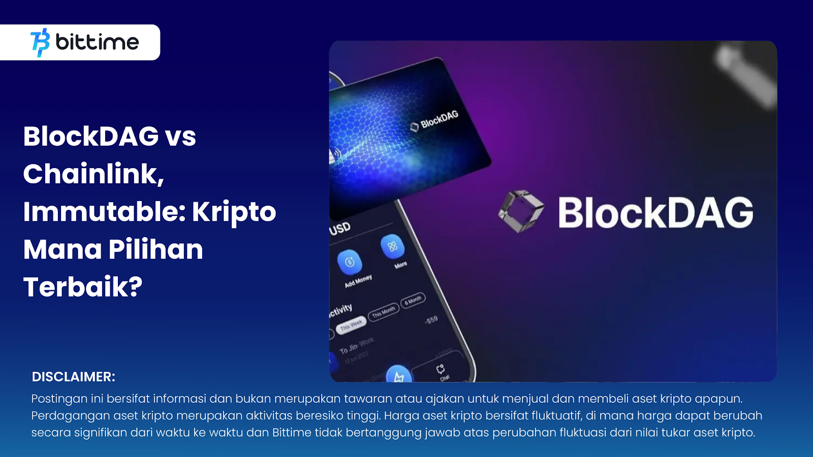 BlockDAG vs Chainlink, Immutable: Which Crypto is the Best Choice? – Bittime