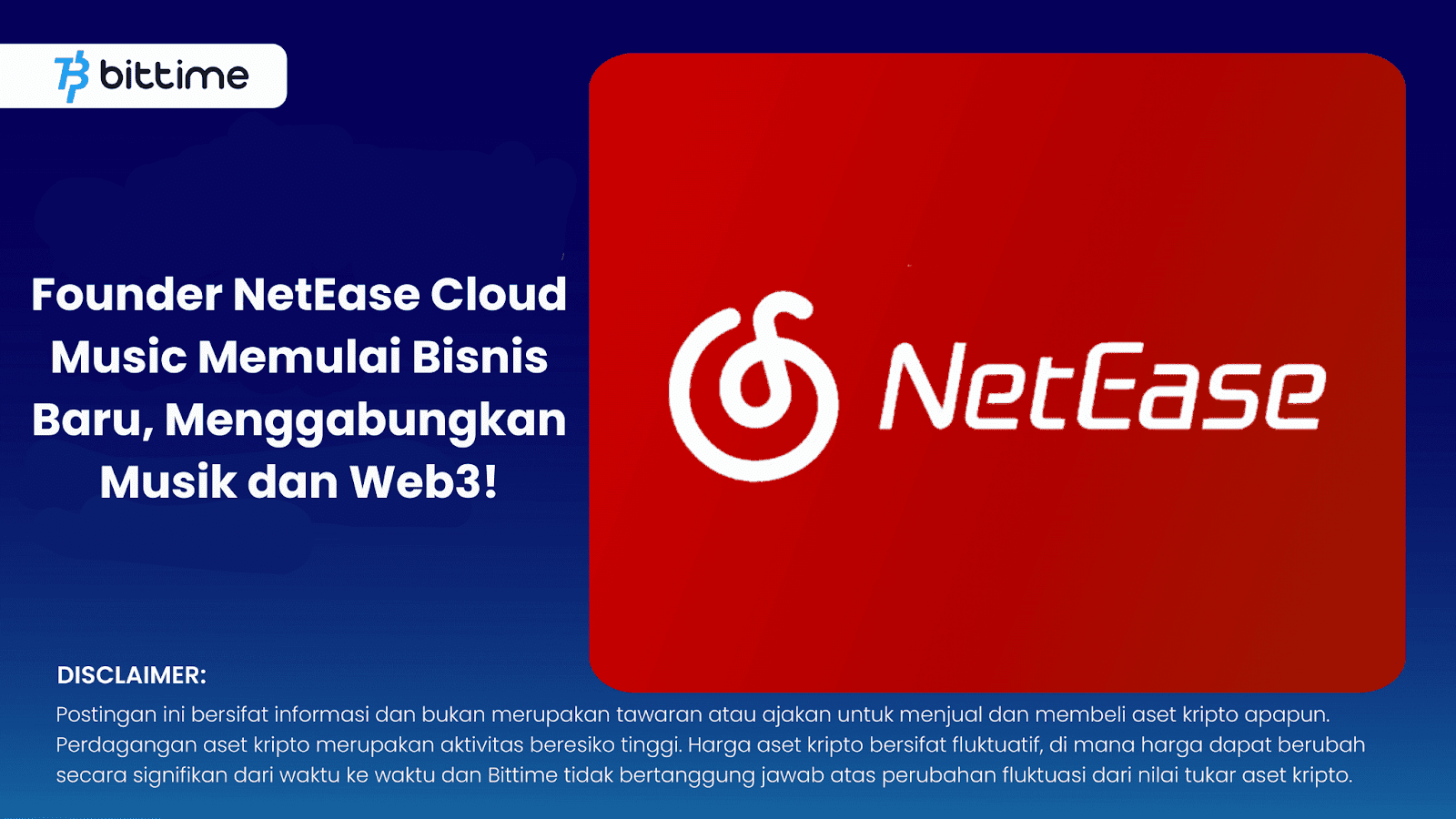 Founder NetEase Cloud Music Memulai Bisnis Baru, Menggabungkan Musik dan Web3! – Bittime