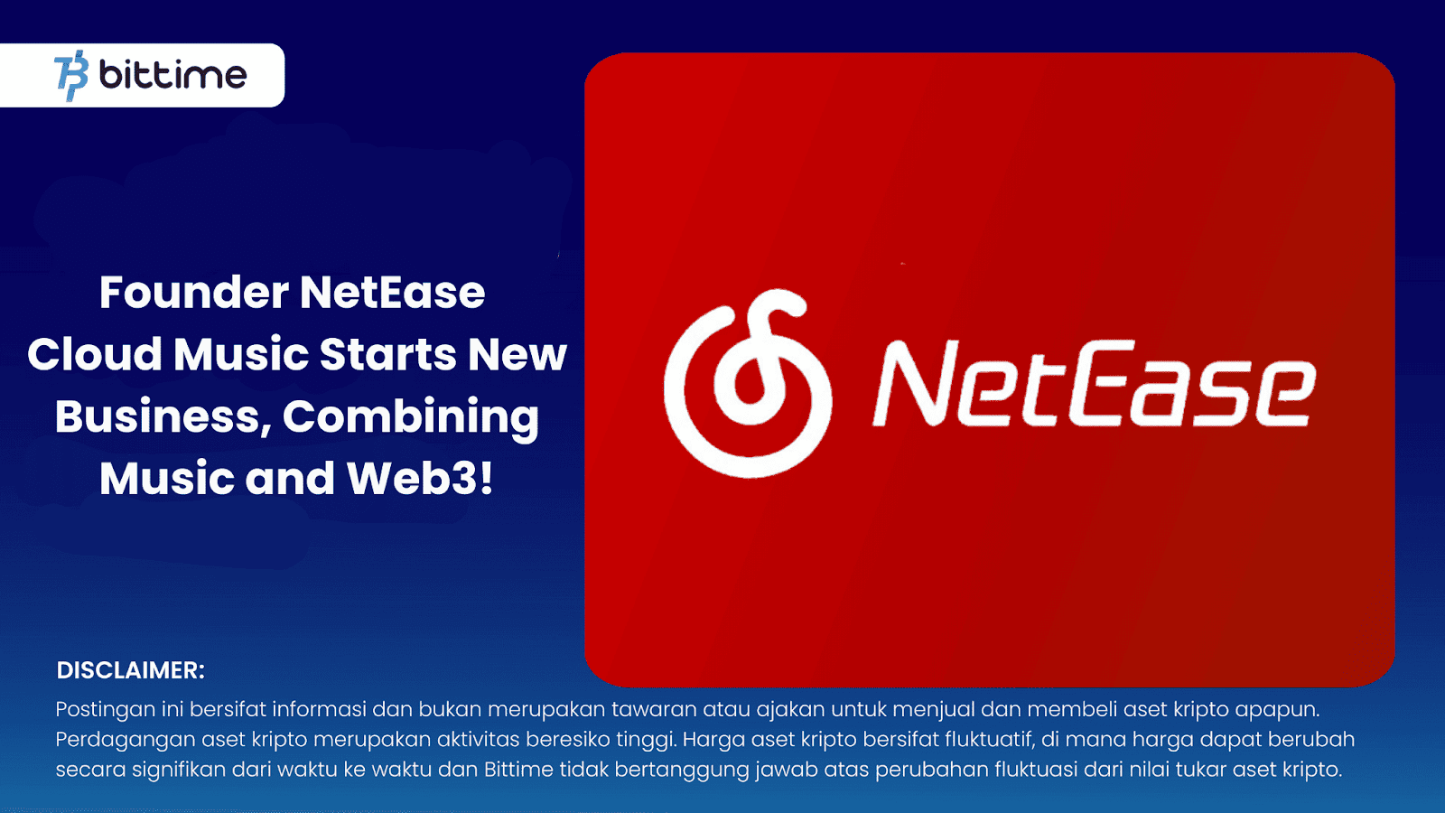 Founder NetEase Cloud Music Starts New Business, Combining Music and Web3! – Bittime
