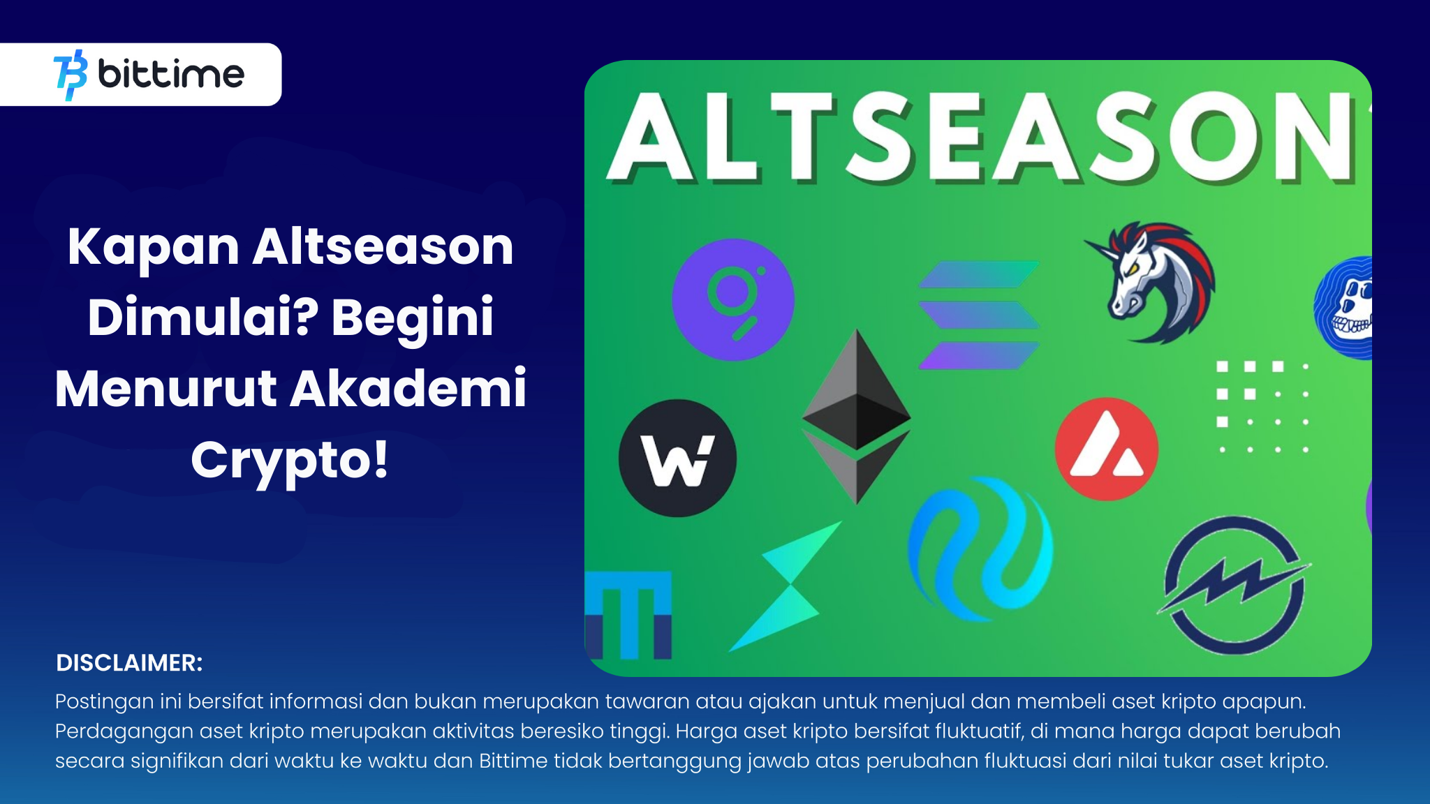 Kapan Altseason Dimulai? Begini Menurut Akademi Crypto! – Bittime