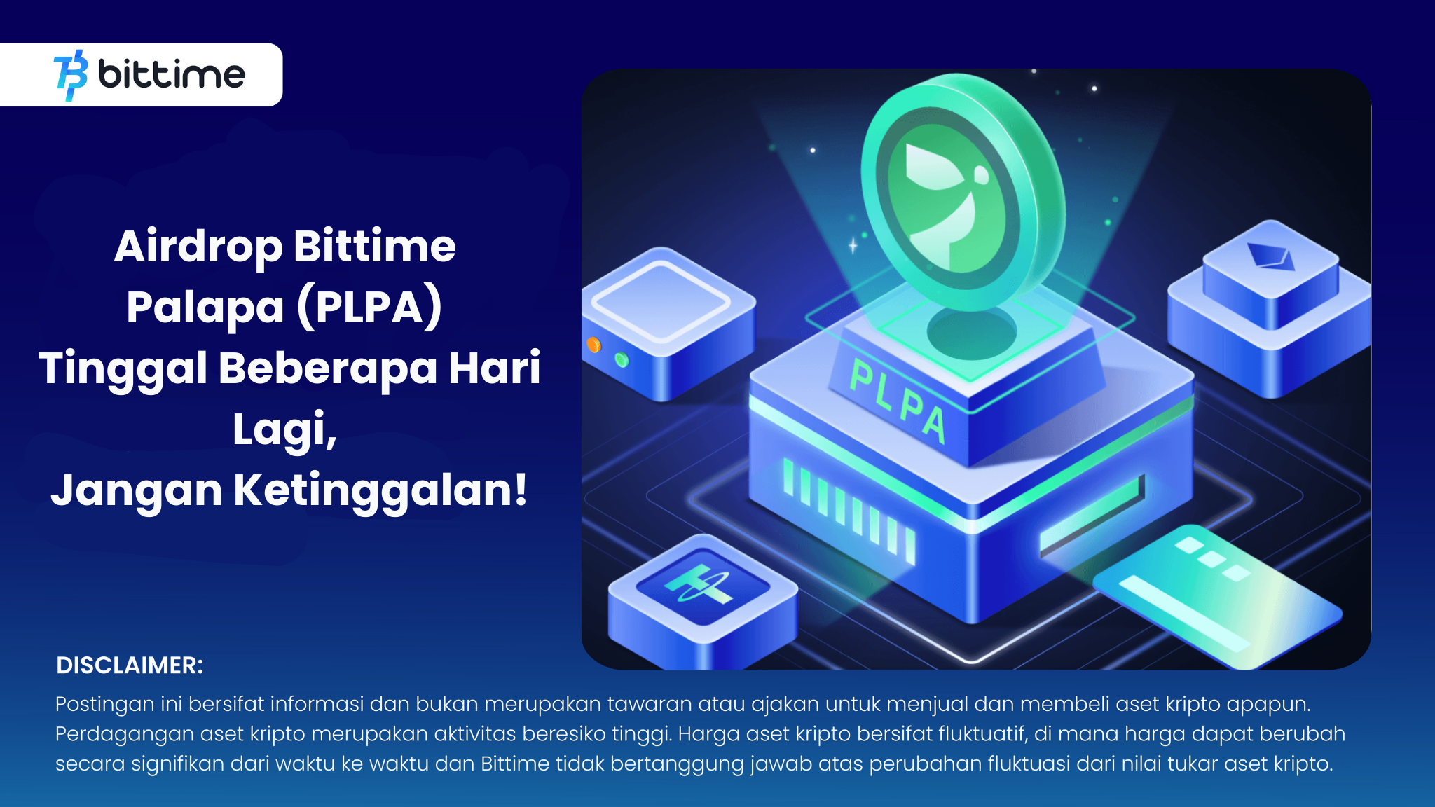 Bittime Palapa Token (PLPA) Airdrop is just a few days away, hurry up! – Bittime