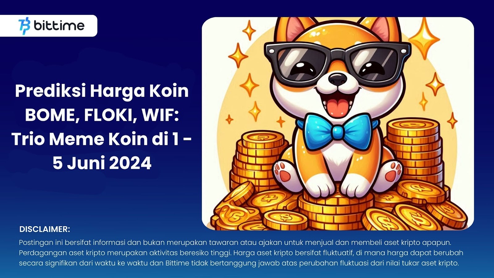 Prediksi Harga Koin BOME, FLOKI, WIF: Trio Meme Koin di 1 - 3 Juni 2024 – Bittime