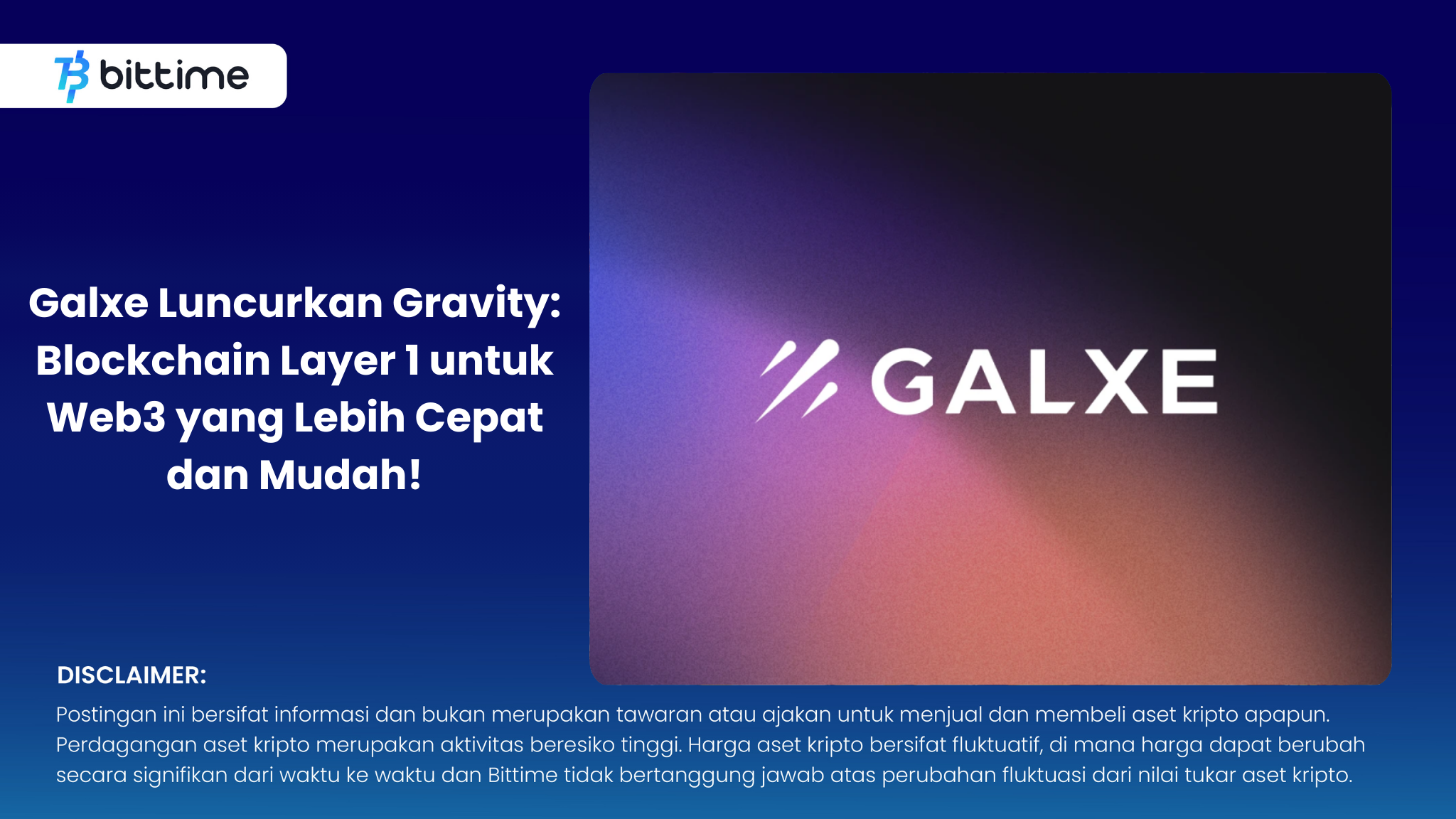 Galxe Launches Gravity: Blockchain Layer 1 for Faster, Easier Web3! – Bittime