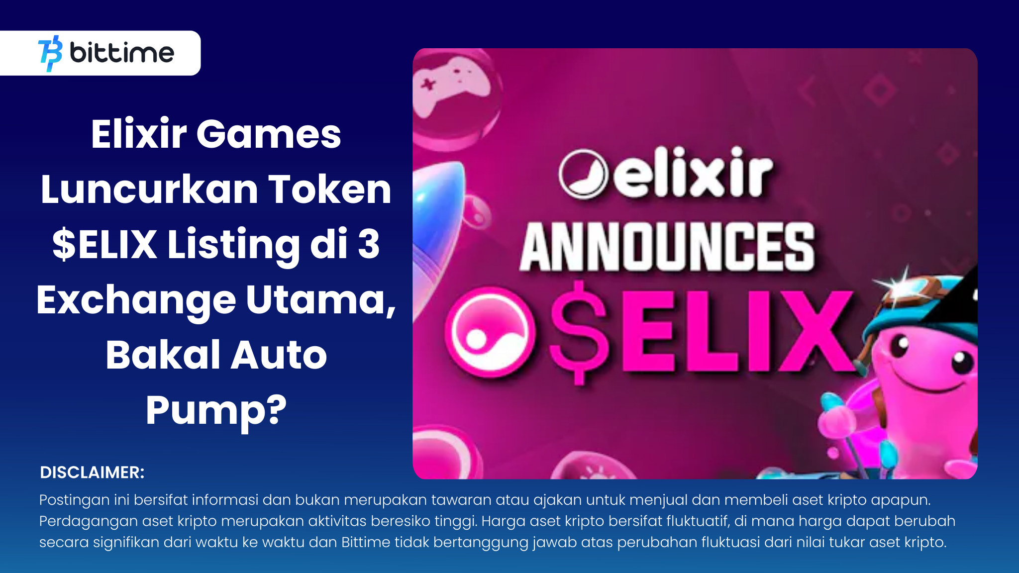 Elixir Games Launches $ELIX Token Listing on 3 Major Exchanges, Will it Auto Pump? – Bittime
