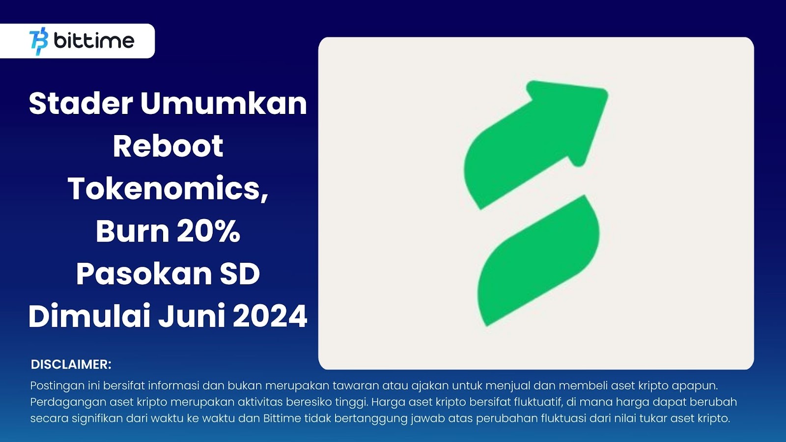 Stader Announces Tokenomics Reboot, Burn 20% SD Supply Starting June 2024 – Bittime