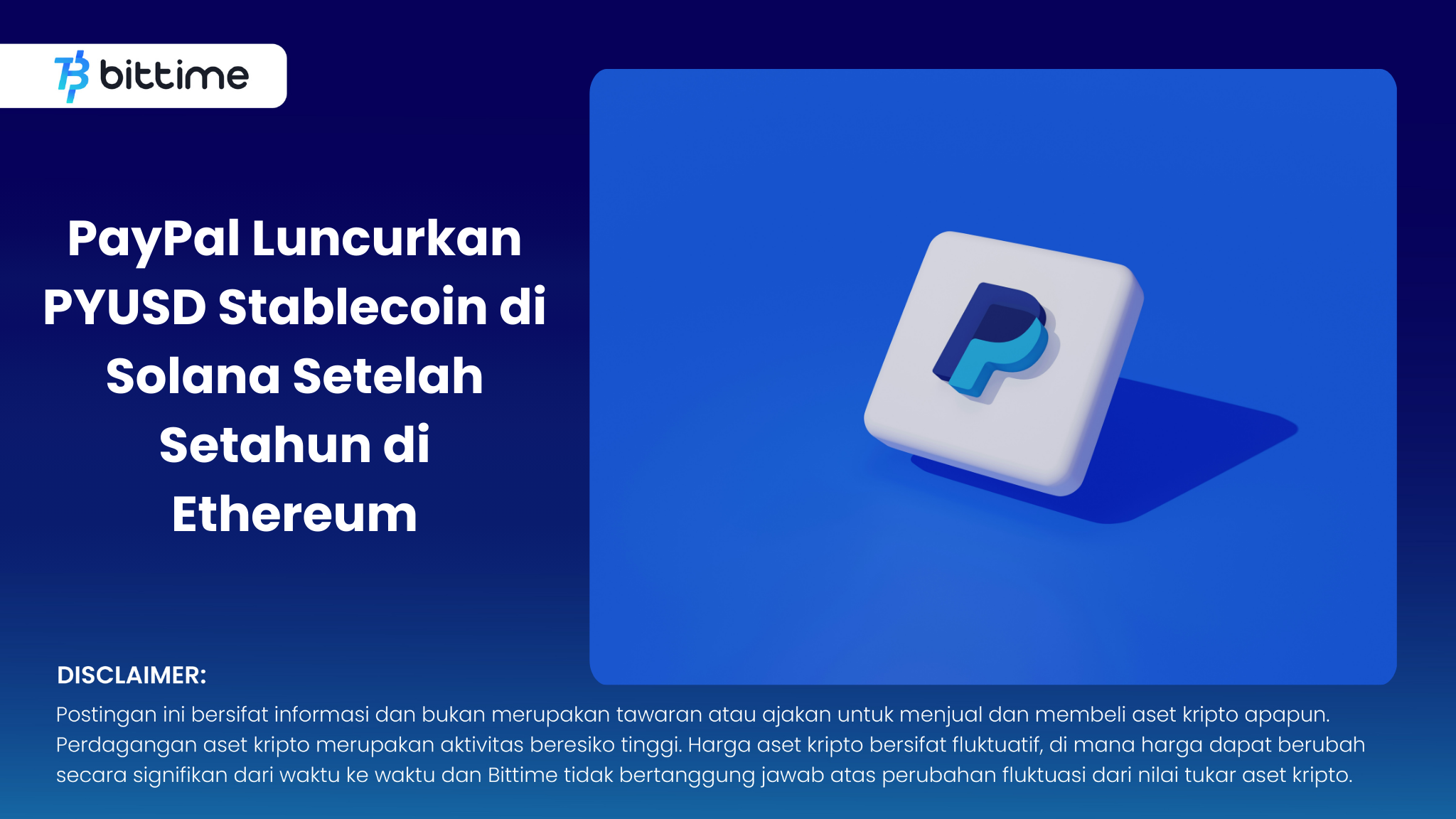 PayPal Launches PYUSD Stablecoin on Solana After a Year on Ethereum – Bittime