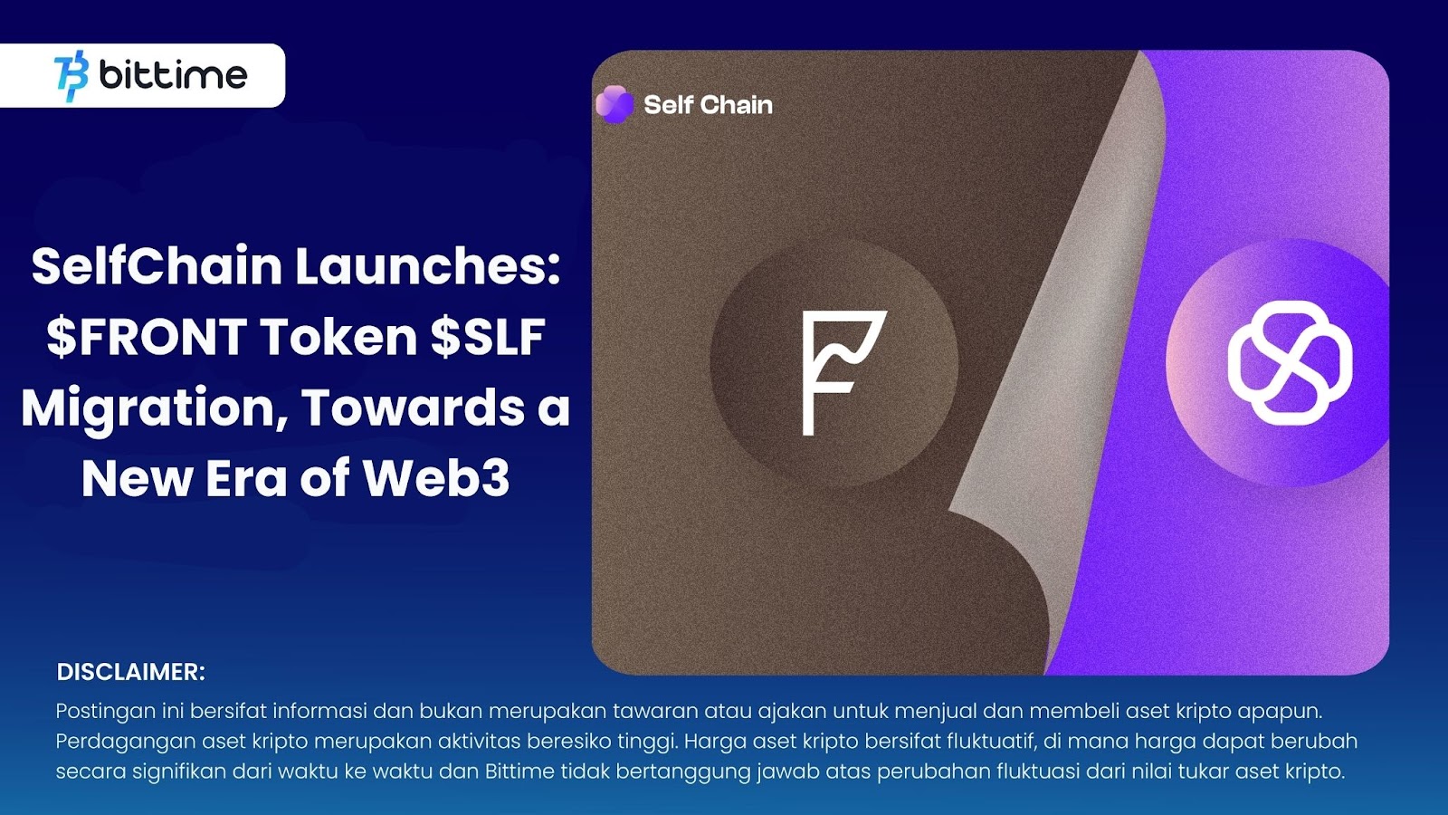 SelfChain Launches: $FRONT Token $SLF Migration, Towards a New Era of Web3 – Bittime