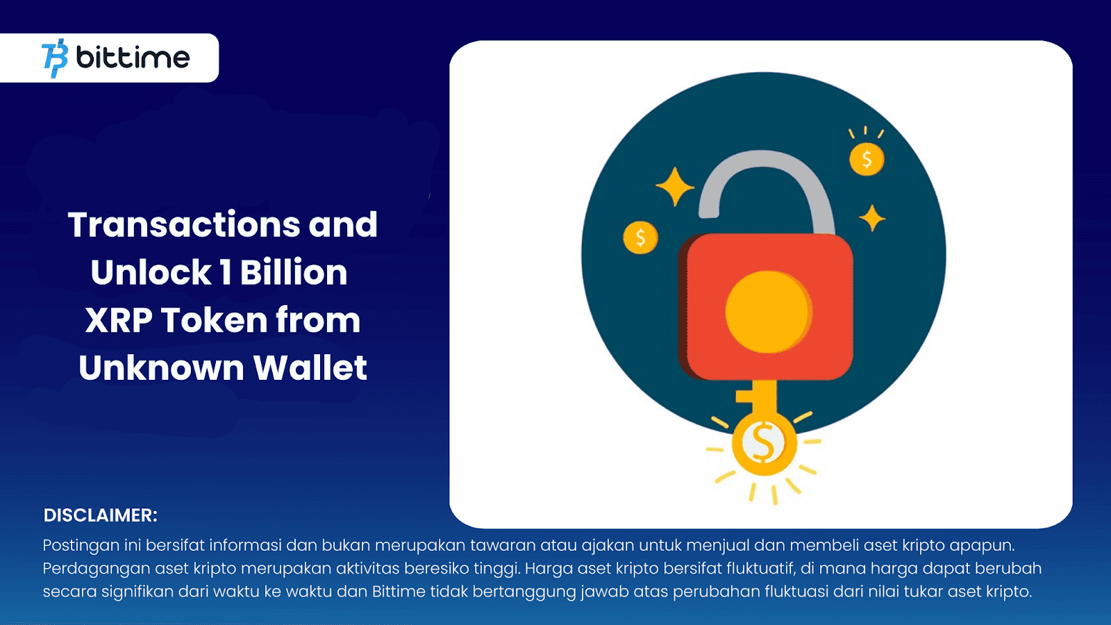 Transactions and Unlock 1 Billion XRP Token from Unknown Wallet – Bittime