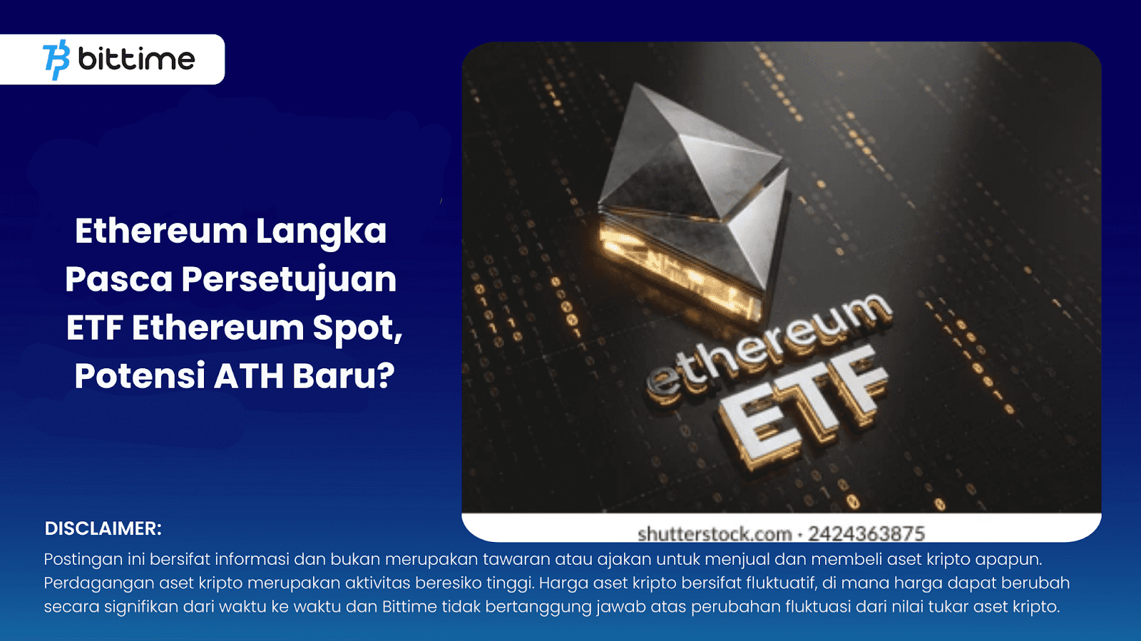 Ethereum Langka Pasca Persetujuan ETF Ethereum Spot, Potensi ATH Baru? – Bittime