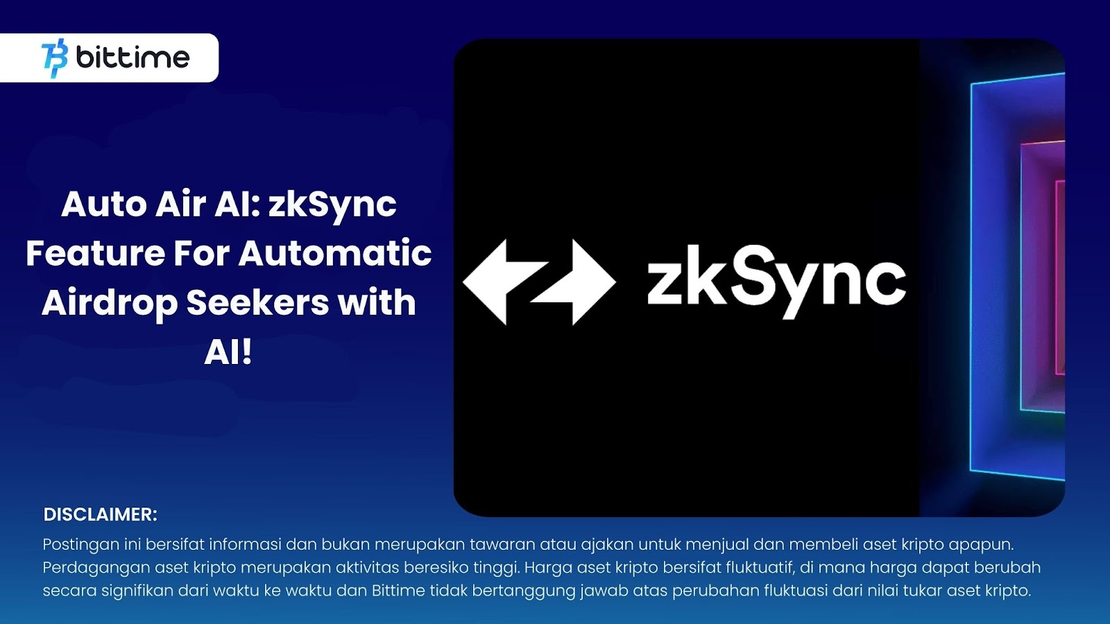 Auto Air AI: zkSync Feature For Automatic Airdrop Seekers with AI! – Bittime