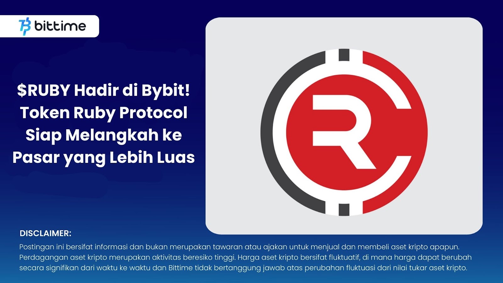 $RUBY Hadir di Bybit! Token Ruby Protocol Siap Melangkah ke Pasar yang Lebih Luas – Bittime