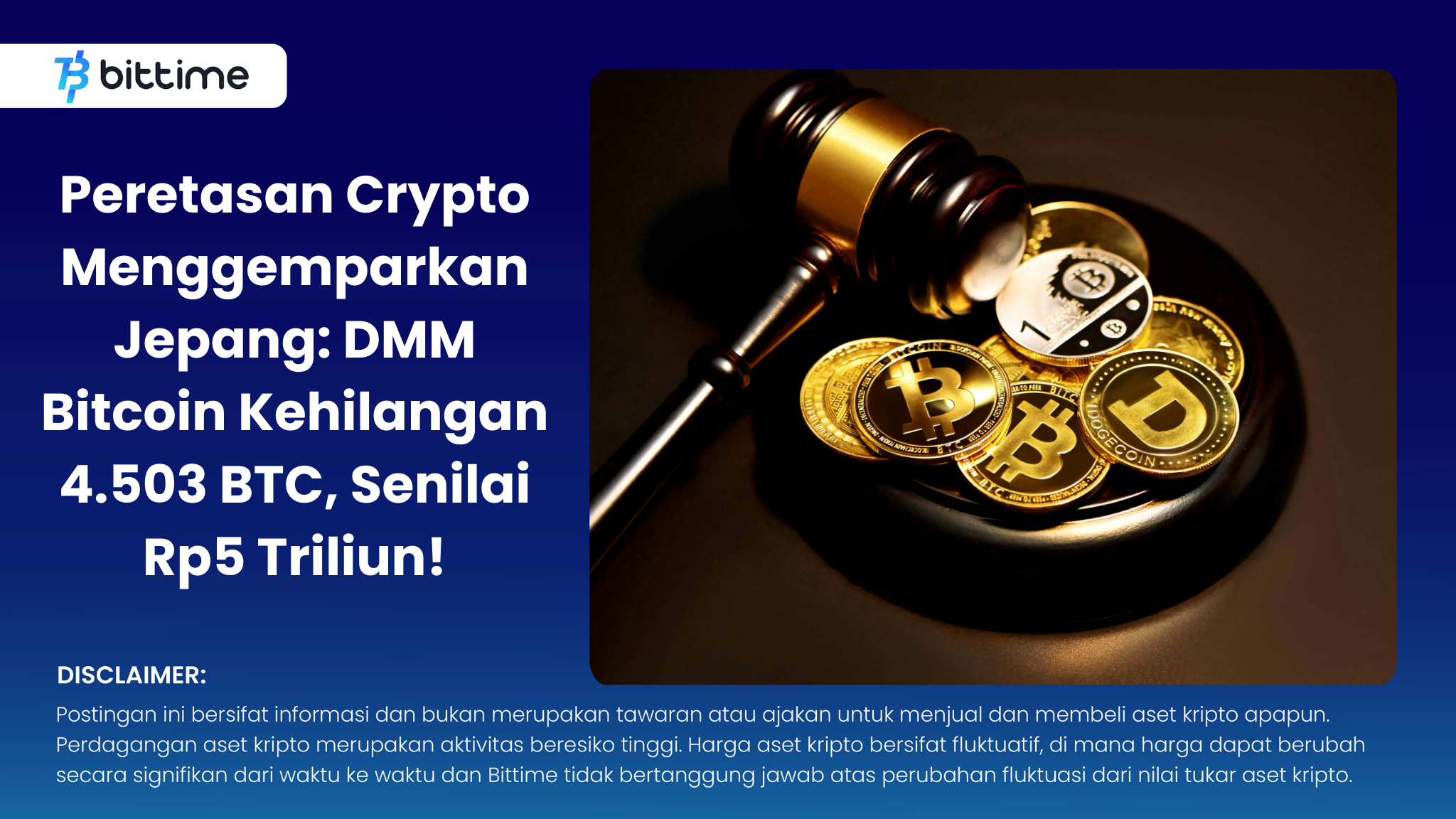 Crypto Hack Shocks Japan: DMM Bitcoin Loses 4,503 BTC, Worth IDR 5 Trillion! – Bittime