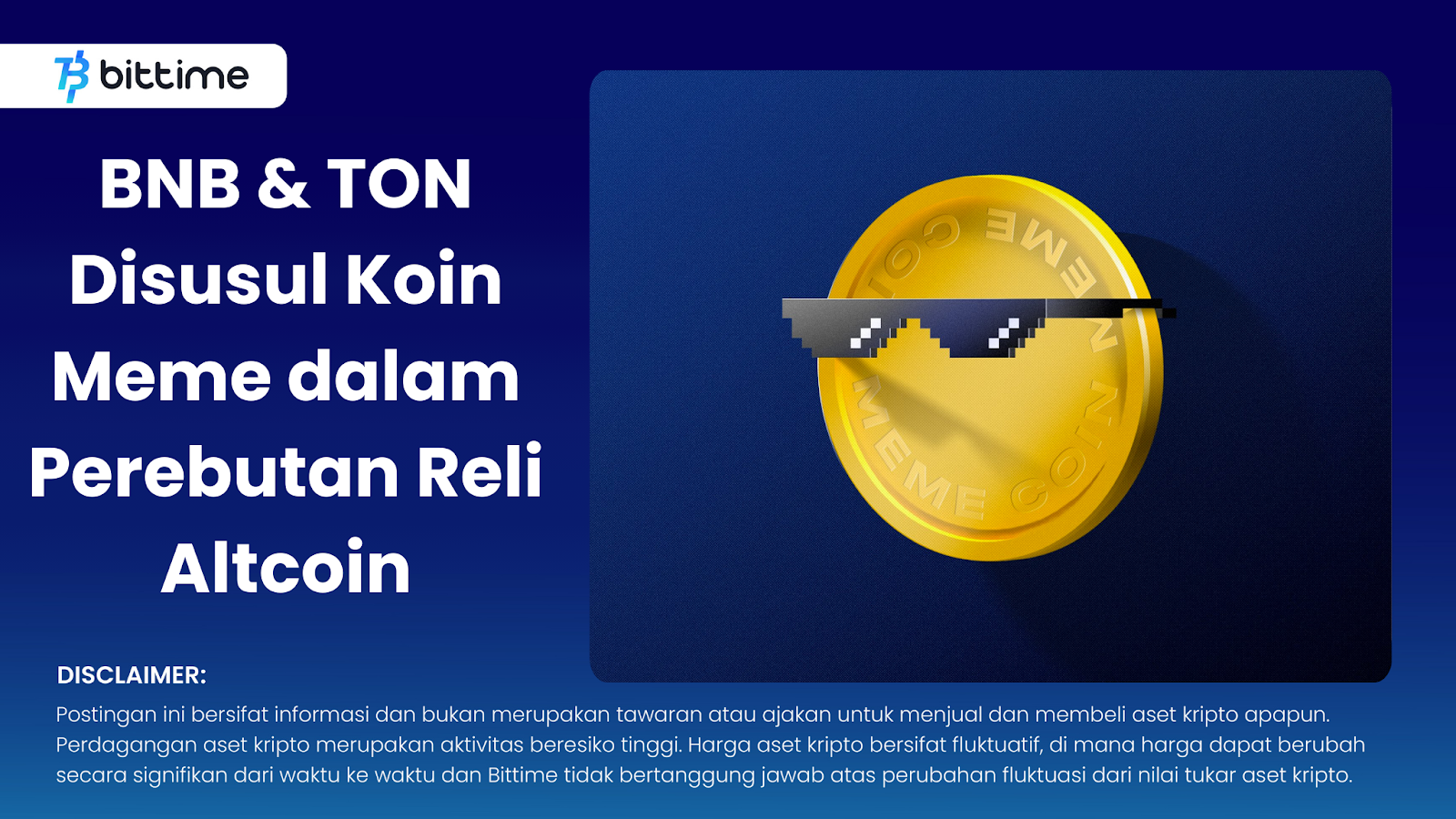 BNB & TON Overtaken by Meme Coins in the Race for Altcoin Rally – Bittime