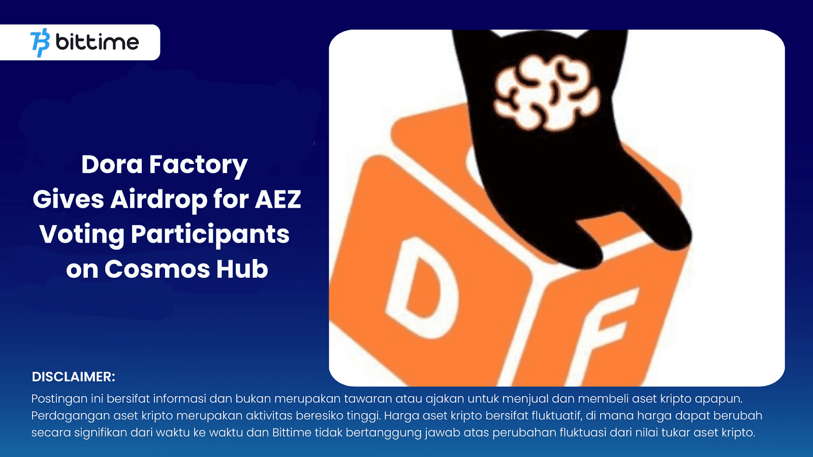 Dora Factory Gives Airdrop for AEZ Voting Participants on Cosmos Hub – Bittime