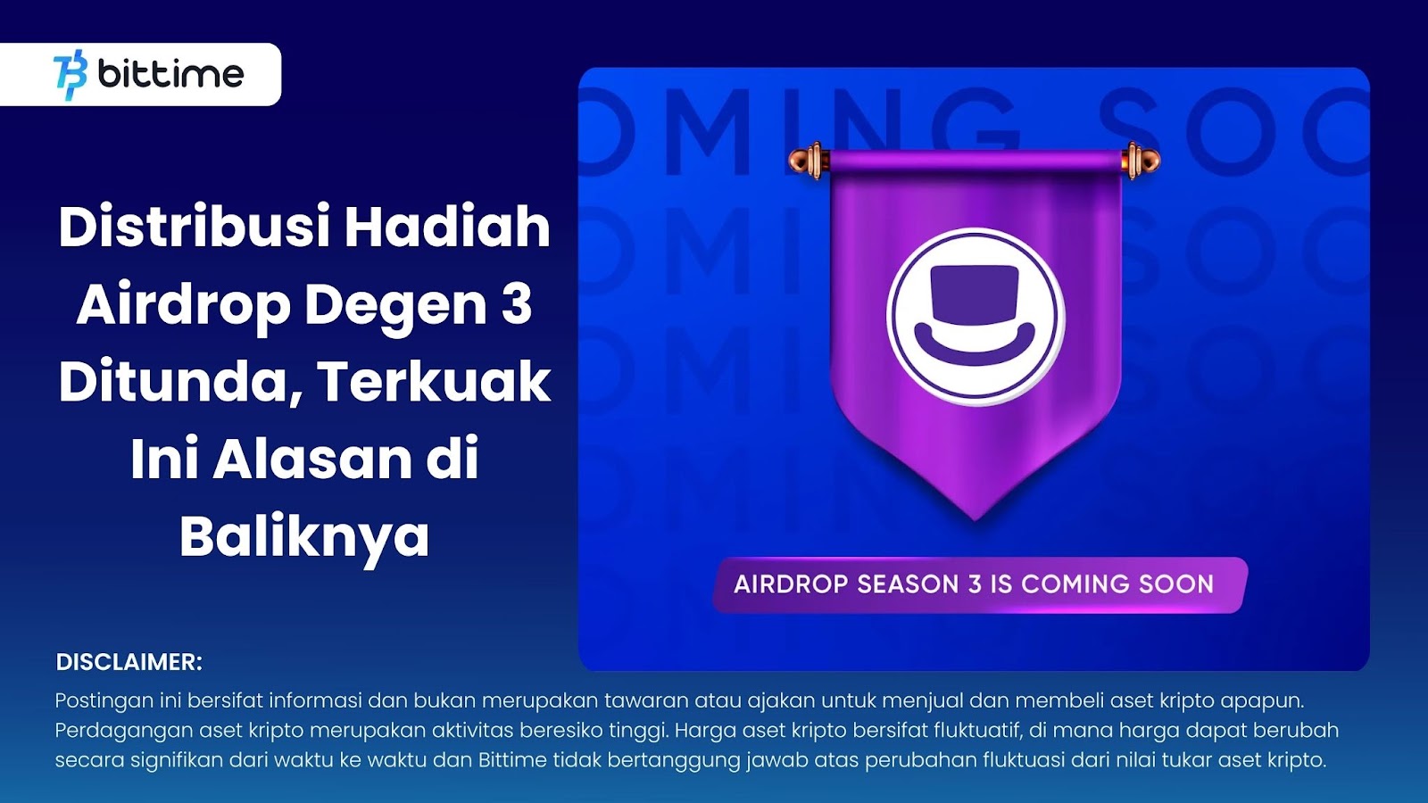 Degen 3 Airdrop Prize Distribution Postponed, Reveals the Reason Behind ...