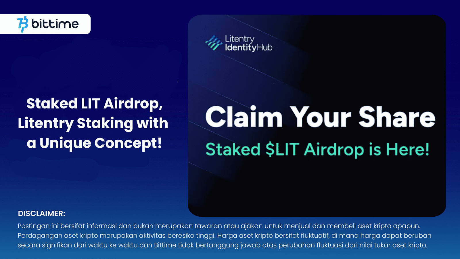 Staked LIT Airdrop, Litentry Staking with a Unique Concept! – Bittime