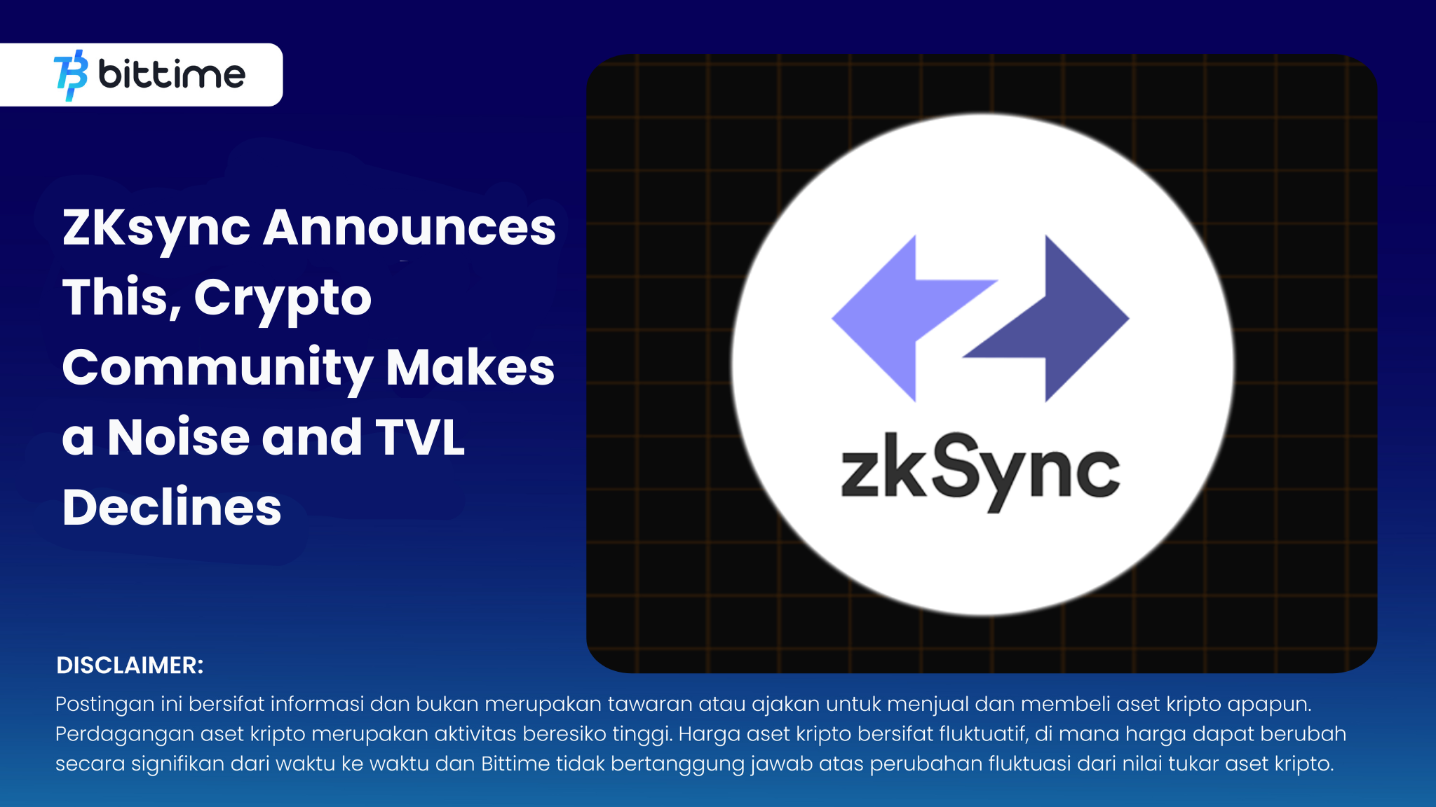 ZKsync Announces This, Crypto Community Makes a Noise and TVL Declines – Bittime