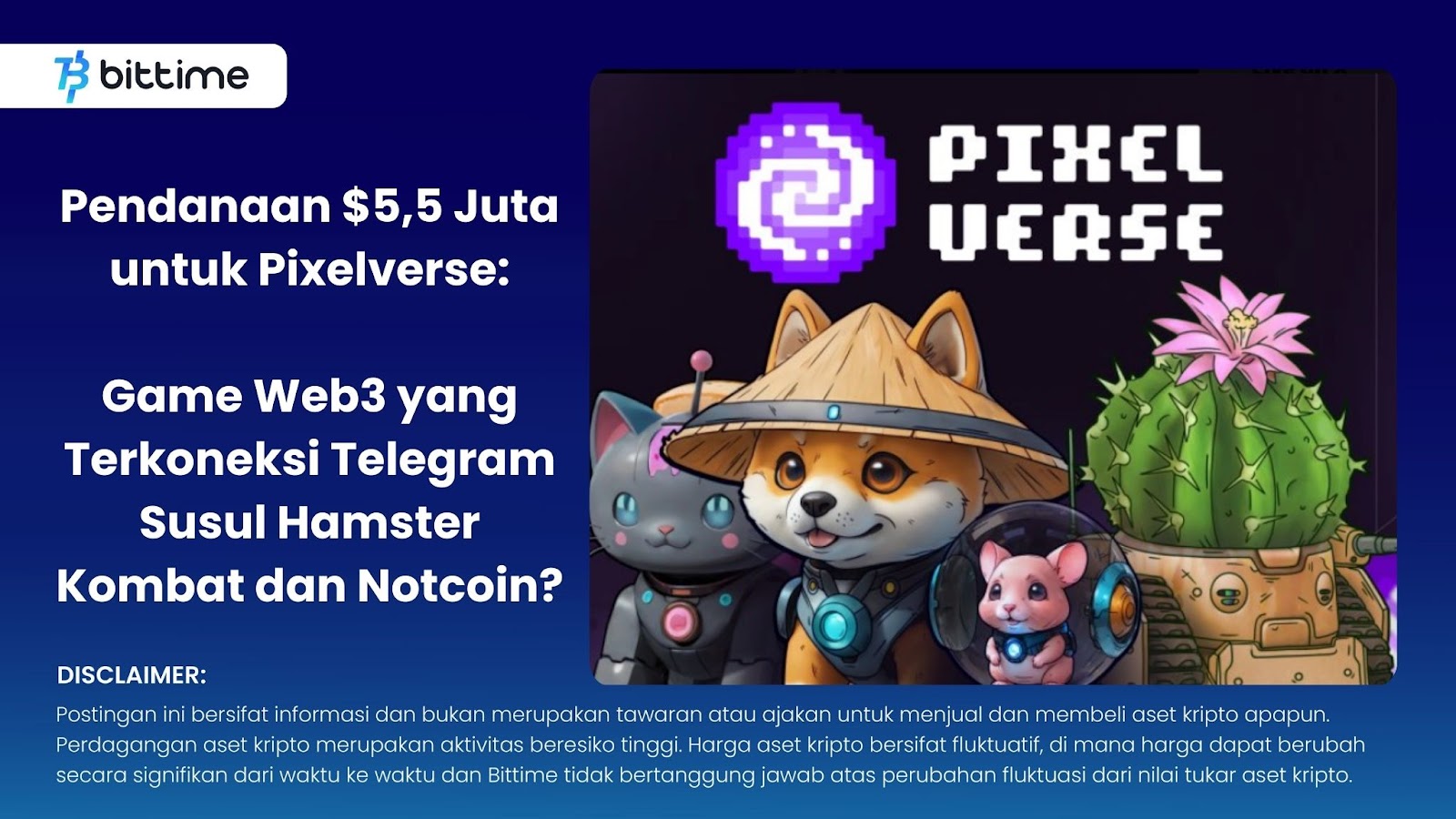 $5.5 Million Funding for Pixelverse: Connected Web3 Game Telegram Following Hamster Kombat and ...