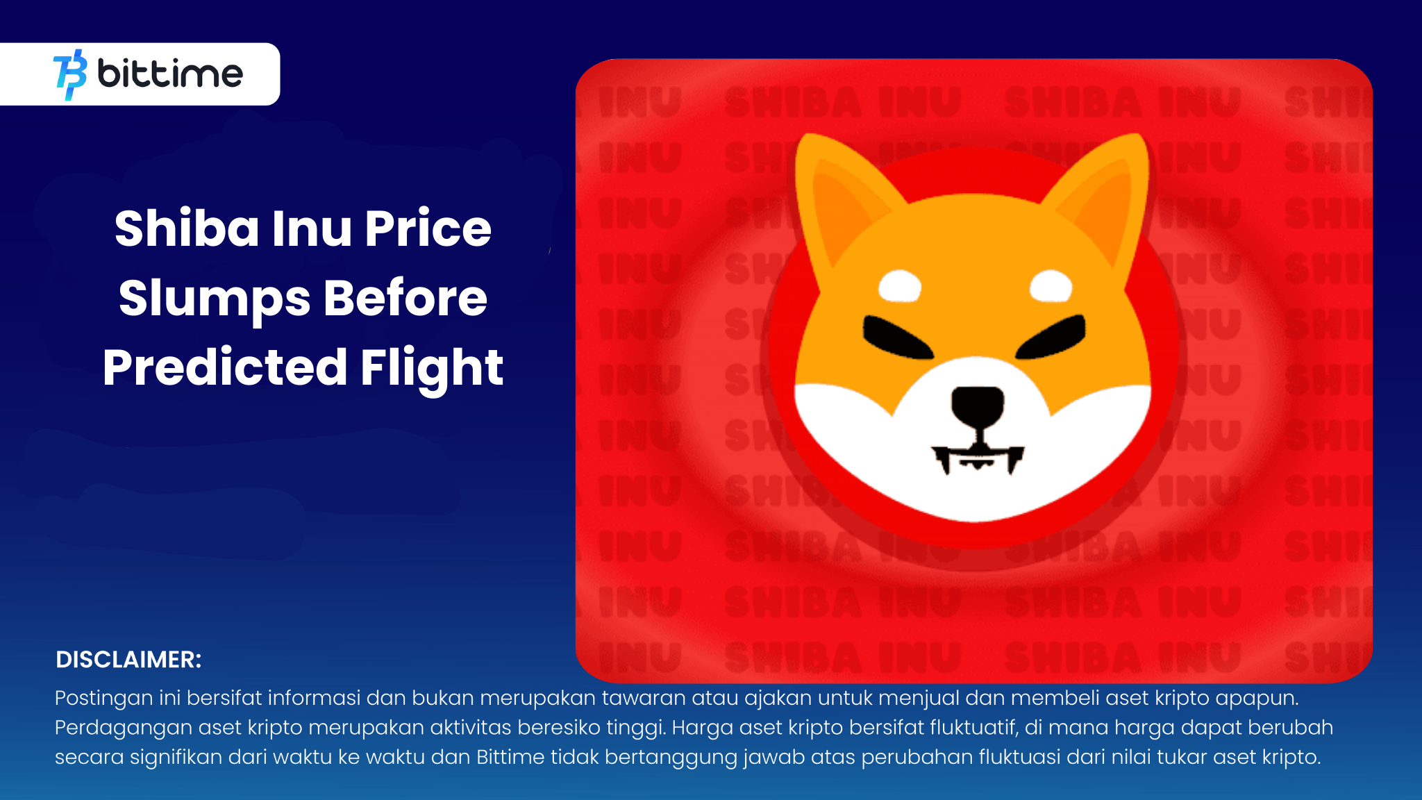 Shiba Inu Price Slumps Before Predicted Flight – Bittime Shiba Inu Price Slumps Before Predicted Flight – Bittime