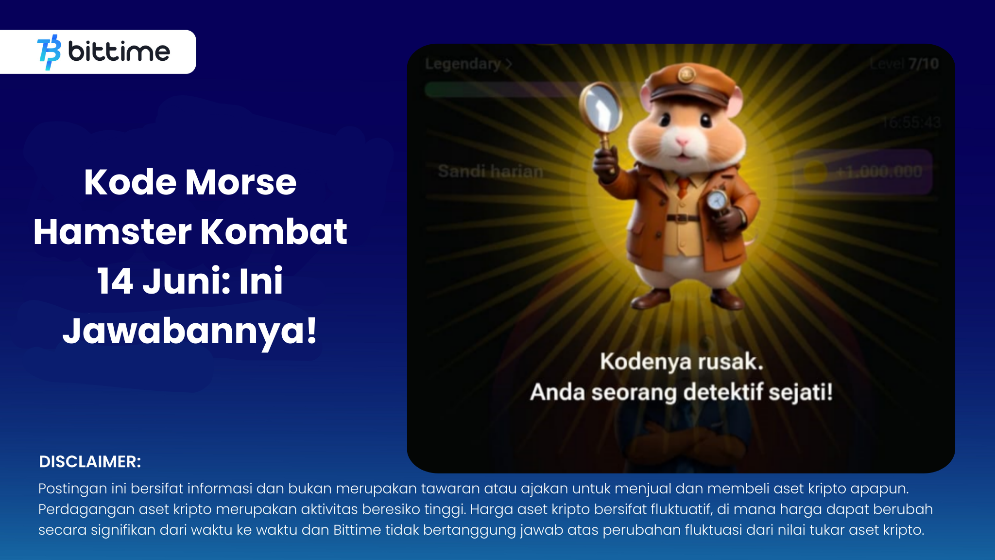 Kode Morse Hamster Kombat 14 Juni: Ini Jawabannya! – Bittime