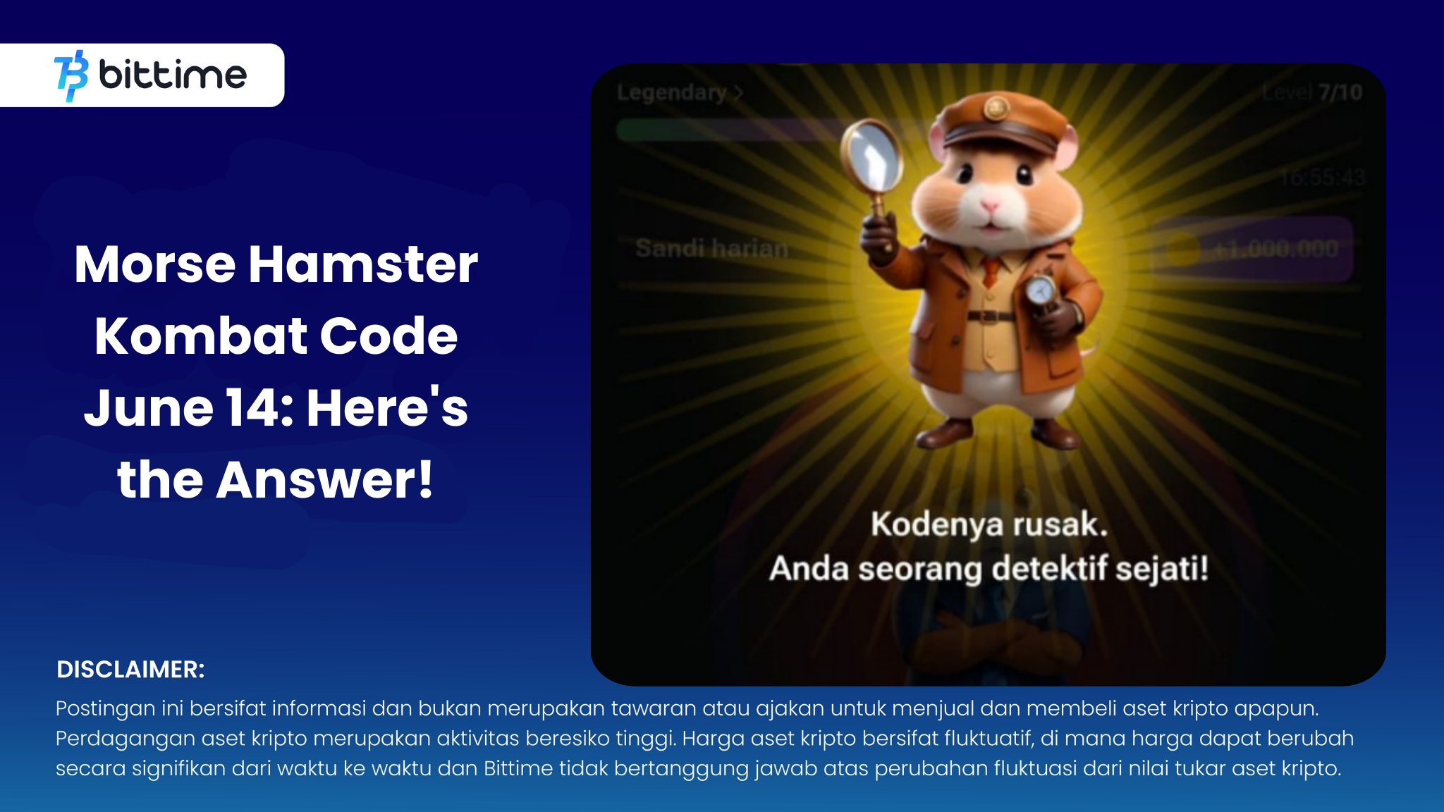 Morse Hamster Kombat Code June 14: Here's the Answer! – Bittime