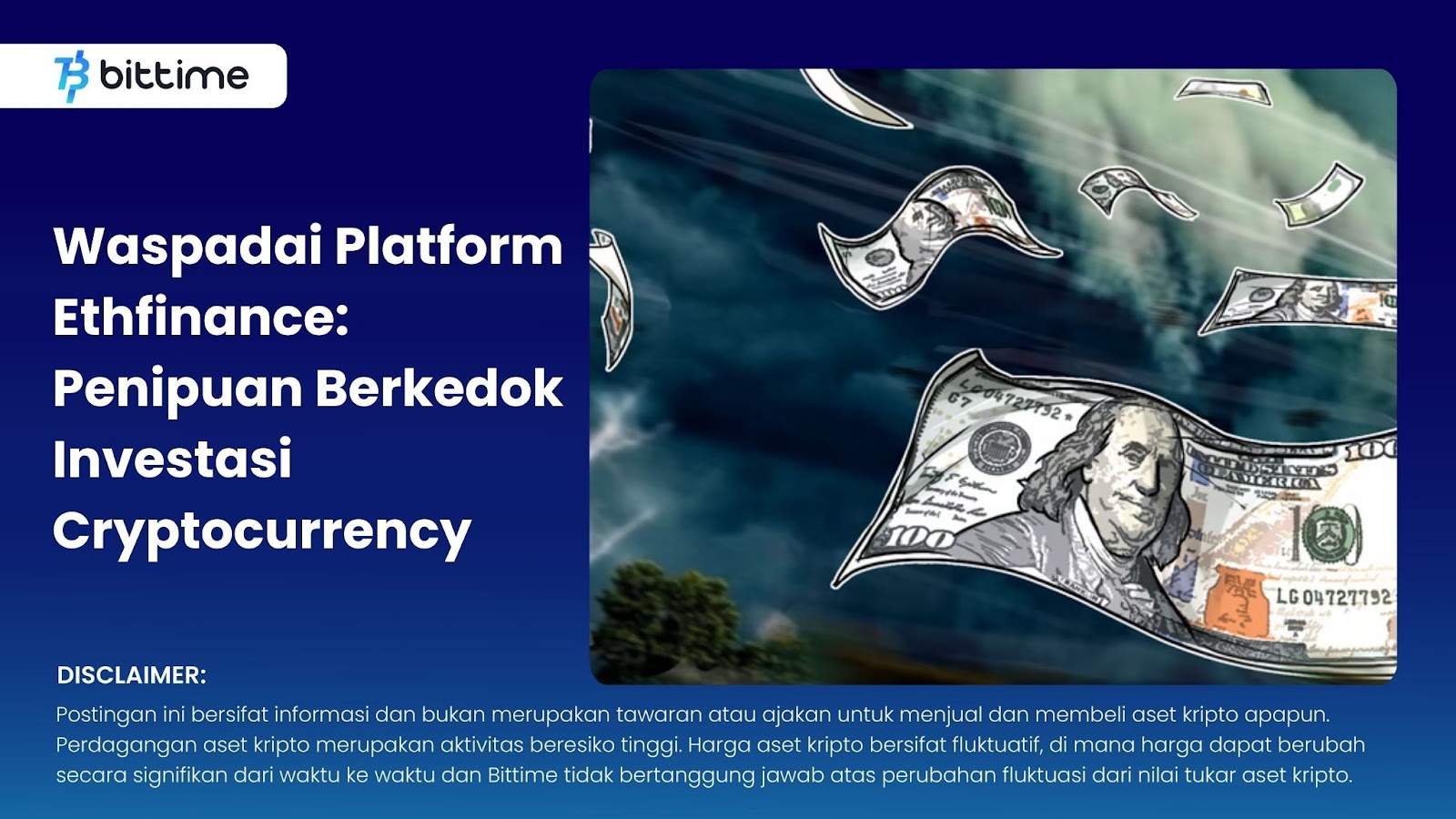 Beware of the Ethfinance Platform: Fraud under the guise of Cryptocurrency Investment – Bittime