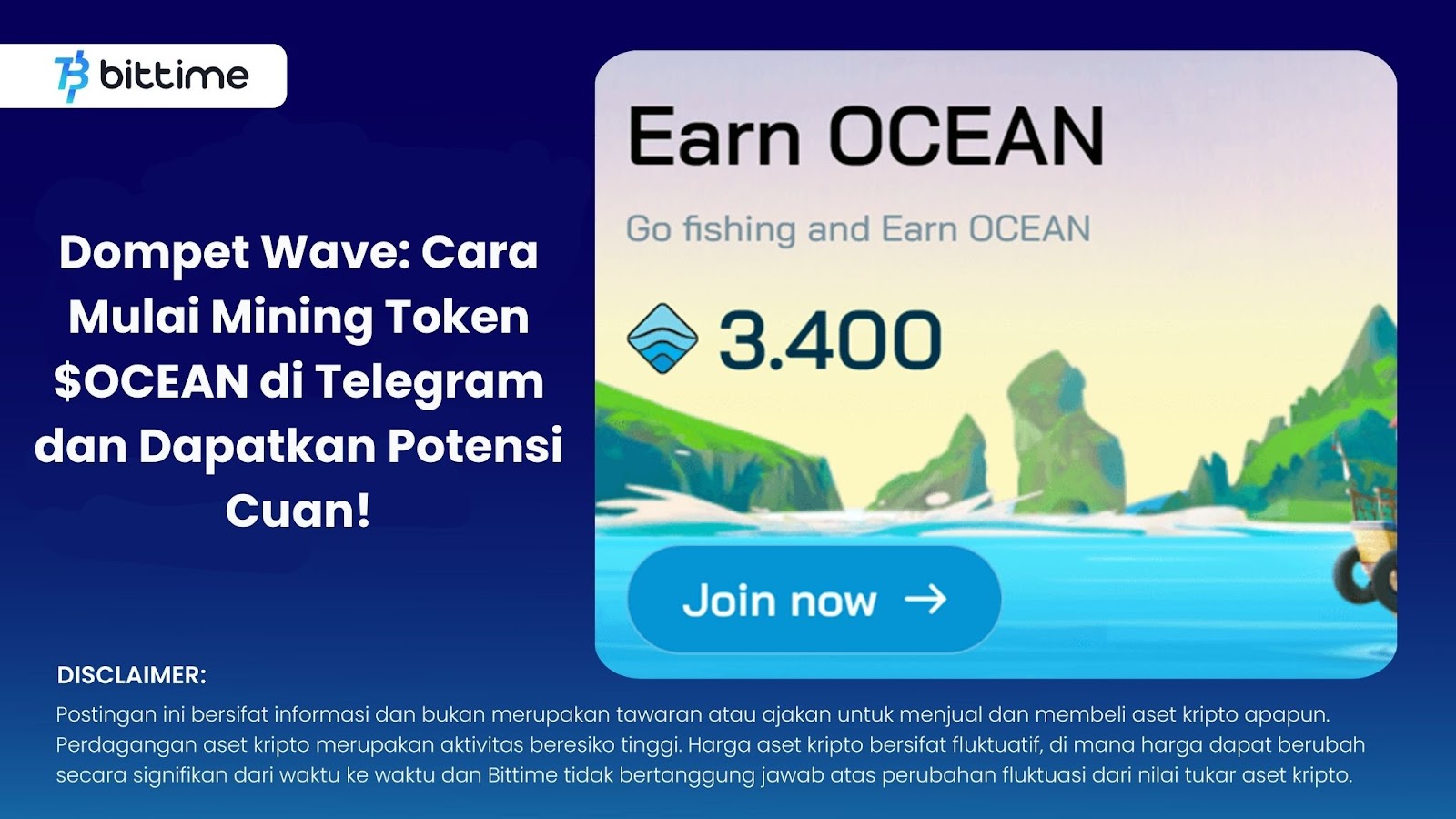 Dompet Wave: Cara Mulai Mining Token $OCEAN di Telegram dan Dapatkan Potensi Cuan! – Bittime