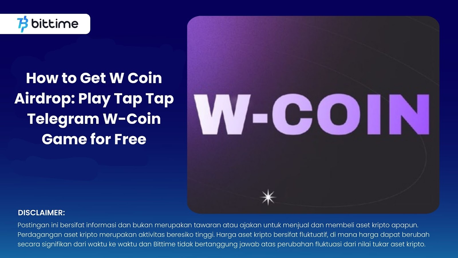 How to Get W Coin Airdrop: Play Tap Tap Telegram W-Coin Game for Free – Bittime